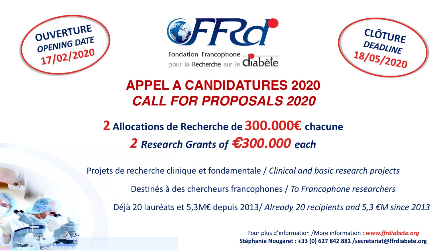 NEW 2020 FFRD CALL FOR PROPOSALS ! - Fondation Francophone pour la ...