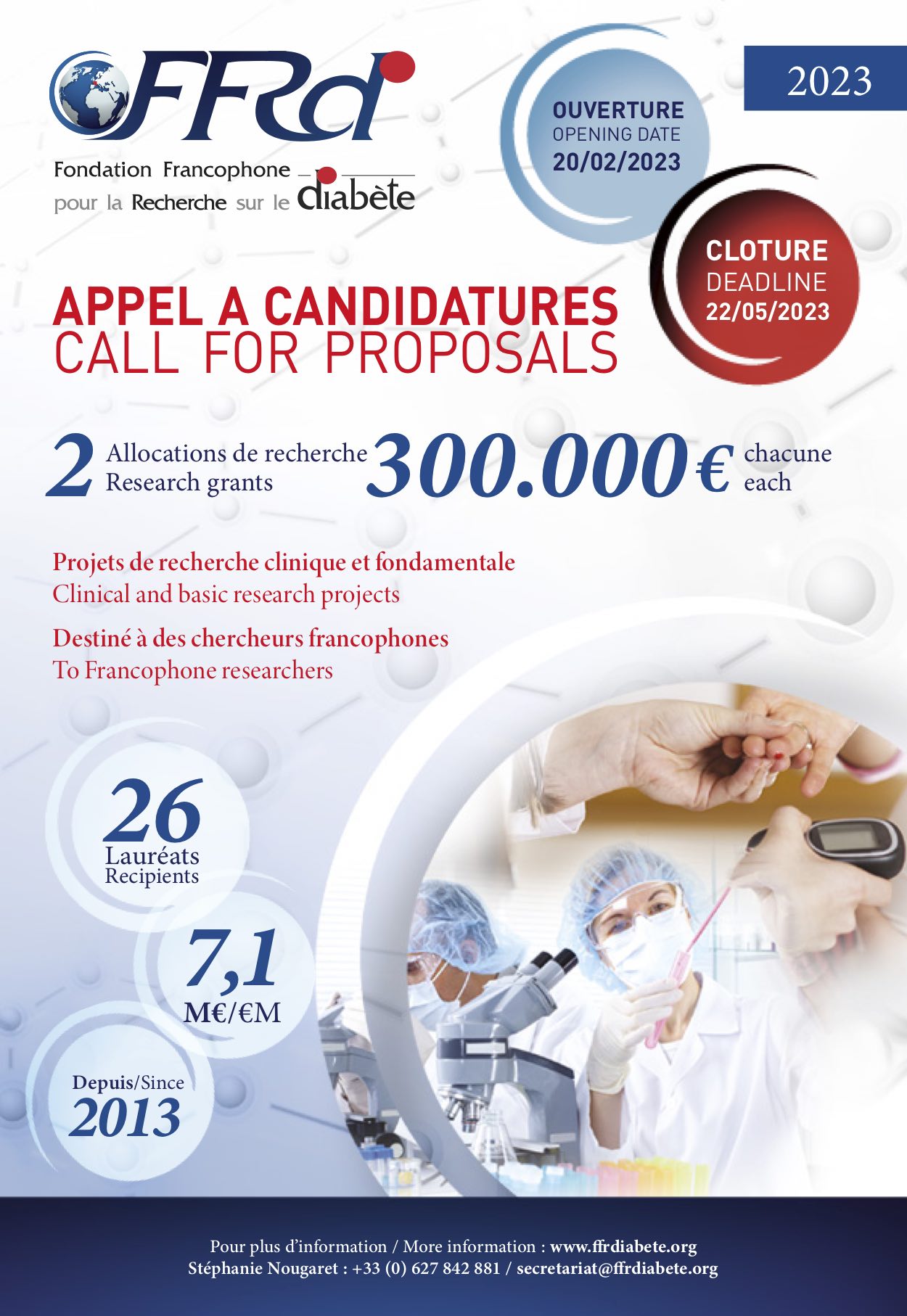 NOUVEL APPEL A PROJETS FFRD 2023 ! - Fondation Francophone pour la ...